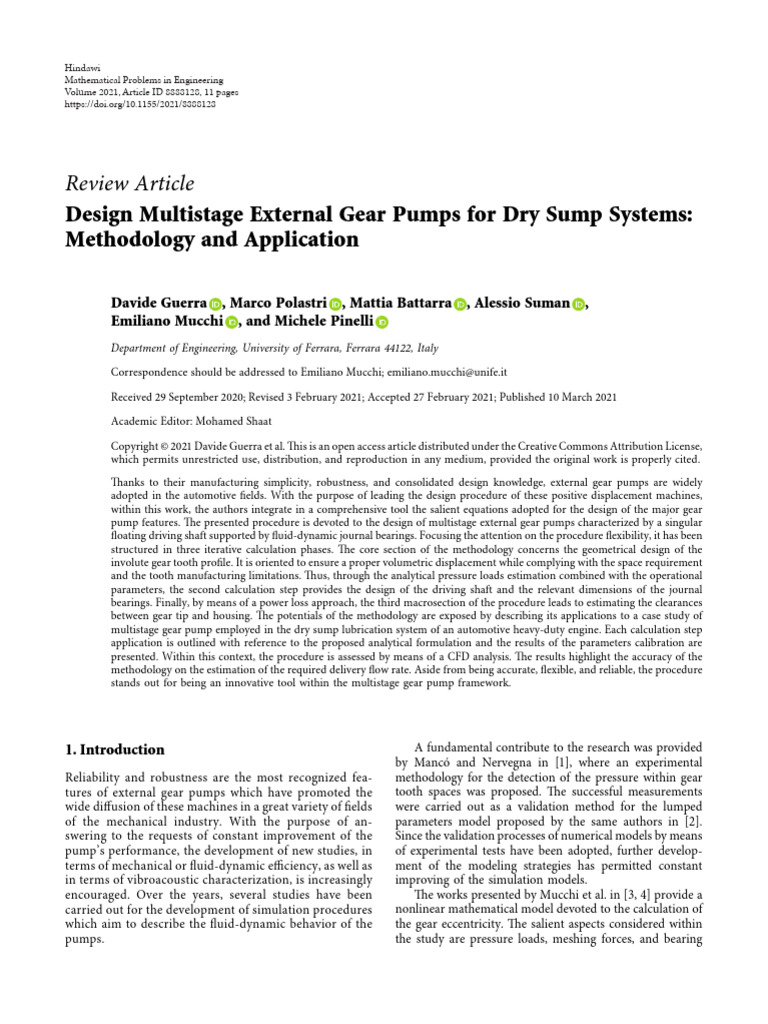 Design Multistage External Gear Pumps For Dry Sump | PDF | Gear | Pump Design Multistage External Gear Pumps For Dry Sump | PDF | Gear | Pump