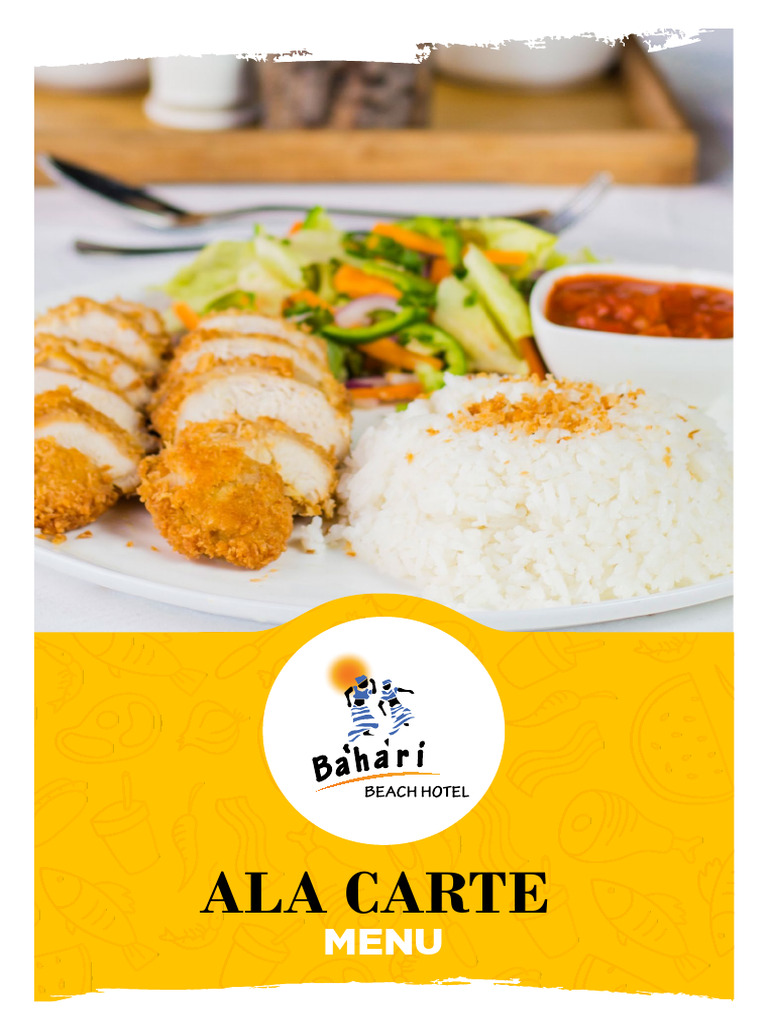 Ala Carte Menu | PDF | French Cuisine | Tomato Sauce