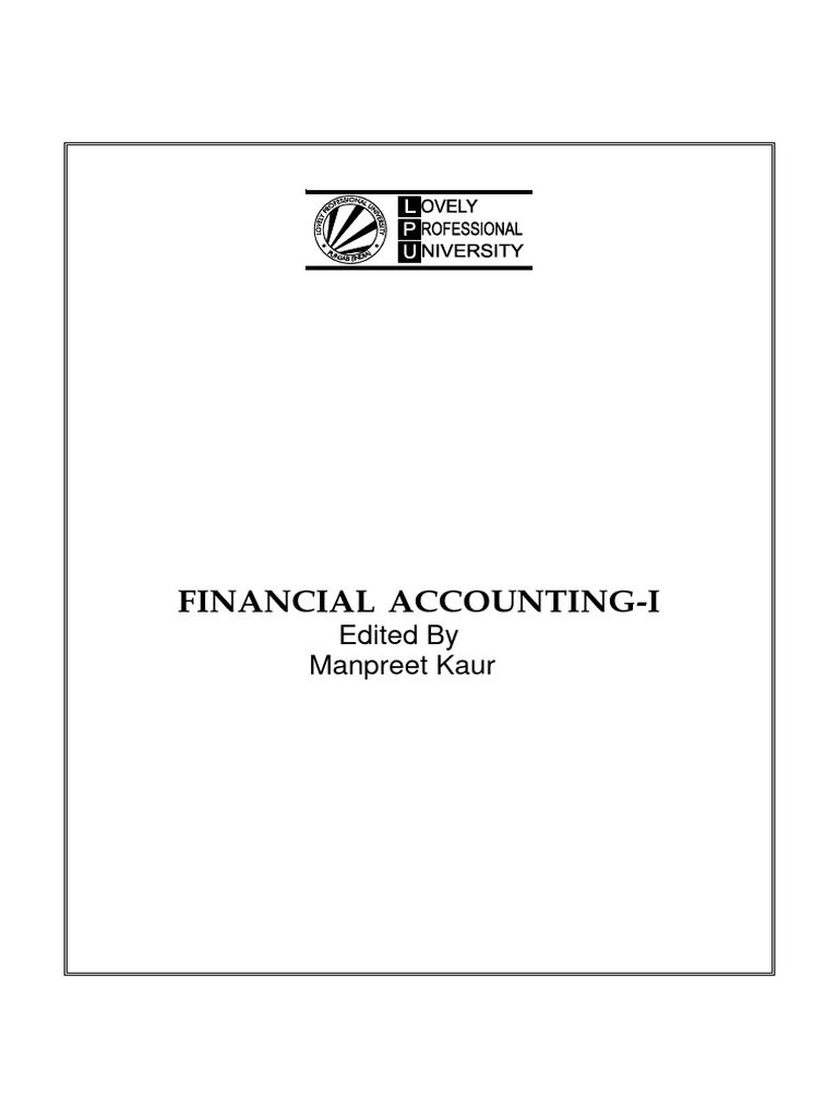 Financial Accounting-I Syllabus Overview | PDF | Debits And Credits ...