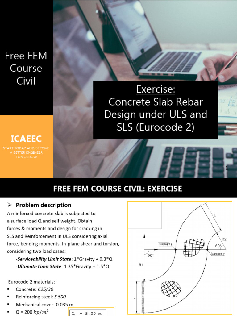 Concrete Slab Rebar Design Under ULS and SLS (Eurocode 2) ICAEEC | PDF