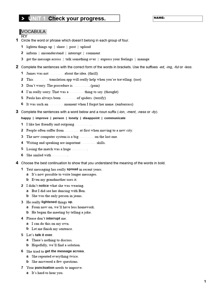 Check Your Progress | PDF