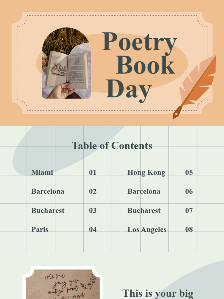 Creative Poetry Day Book Presentation Orange Variant | PDF ...