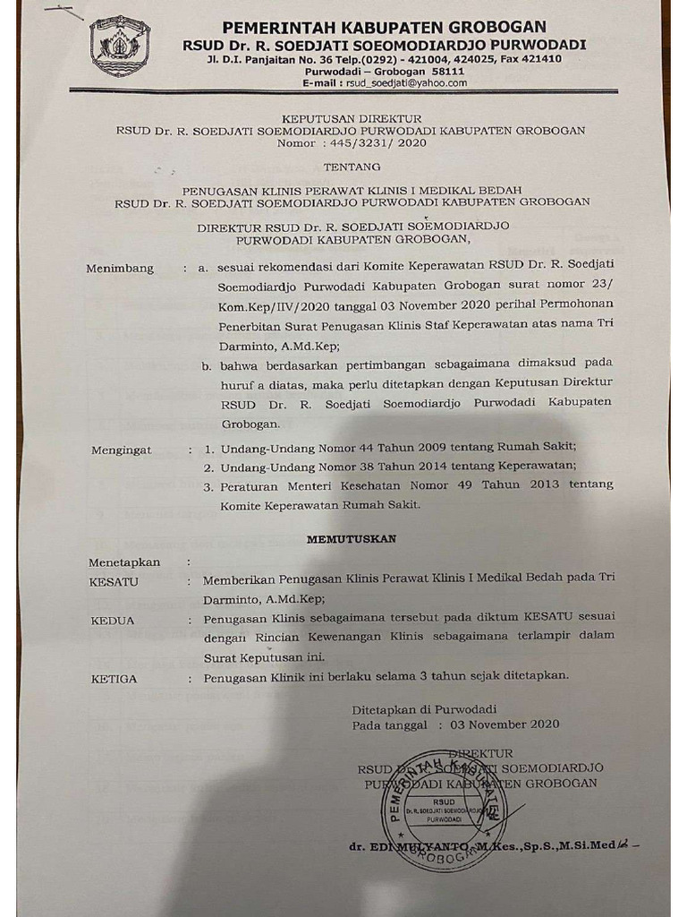 SPK RKK Tri Darminto | PDF