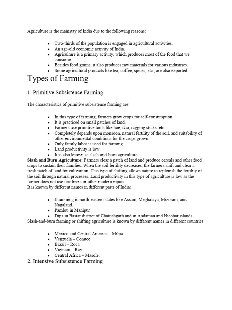 Agriculture Notes | PDF | Agriculture | Food Industry