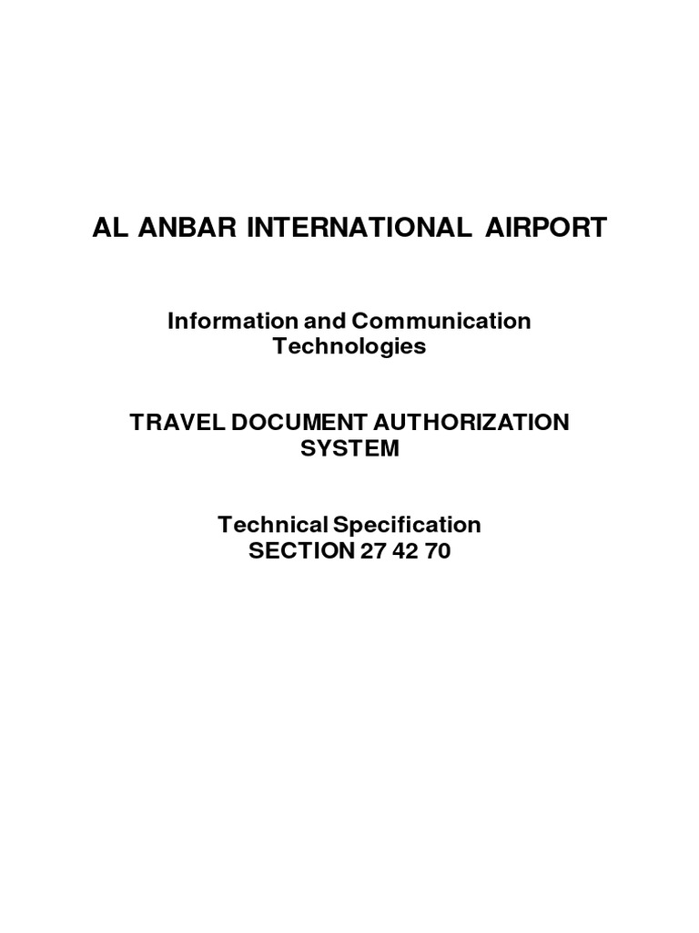 27 42 70 - Travel Document Authorization System (TDAS) v2 | PDF