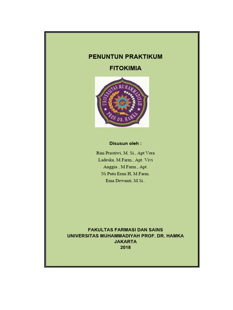 Penuntun Fitokimia 2018 | PDF