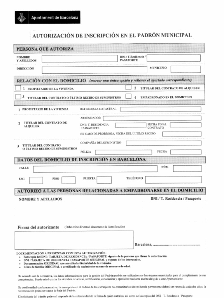 Autorizacion Padron | PDF