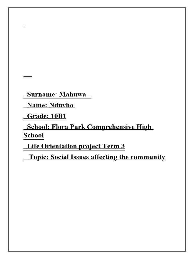 Nduvho Project | PDF