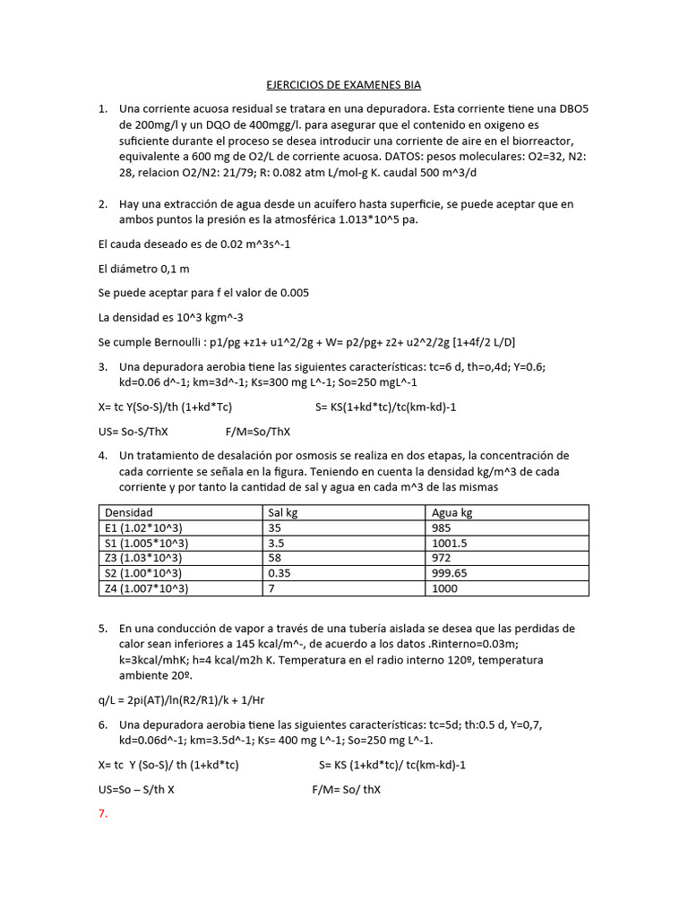 Ejercicios de Examenes Bia | PDF