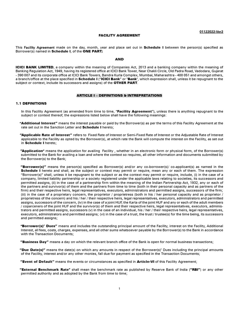 Mortgage+Facility+Agreement - Ver2 - 01122022 4 3 | Download Free PDF ...
