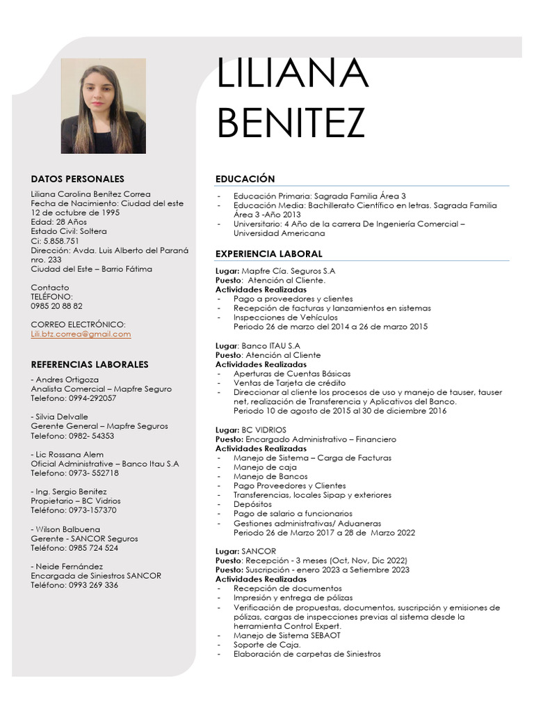 CV - Liliana Benitez | PDF