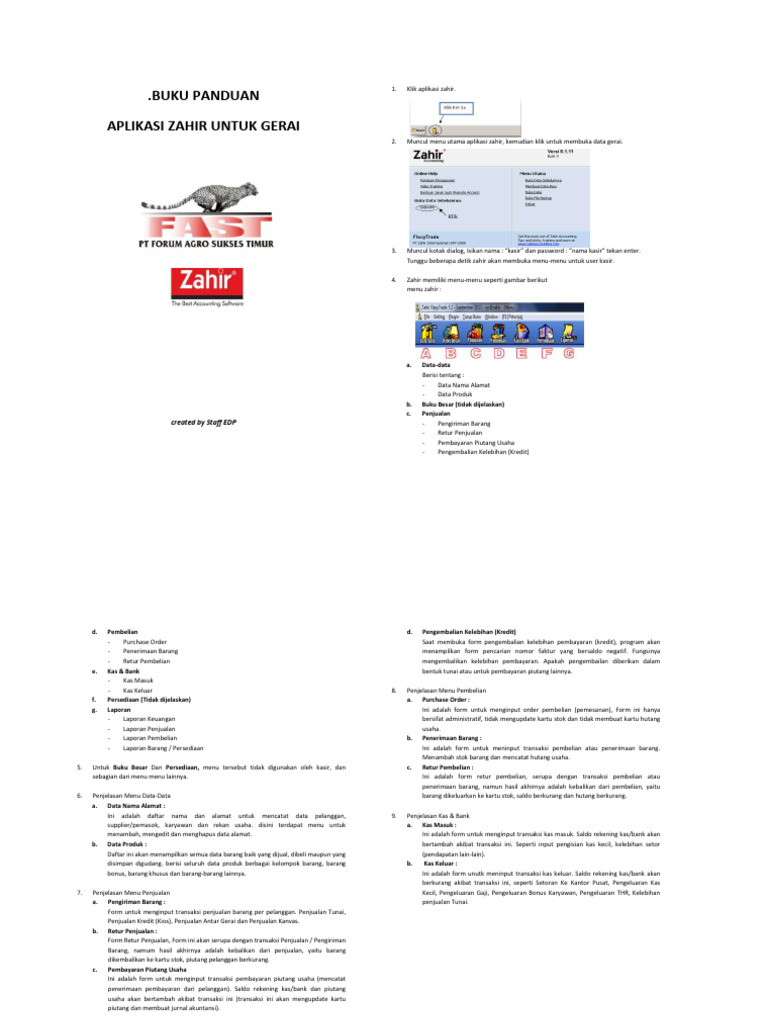 BUKU PANDUAN Zahir | PDF