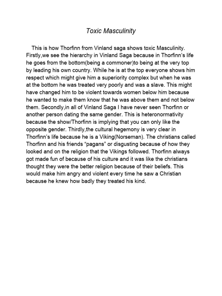 Toxic Masculinity | PDF