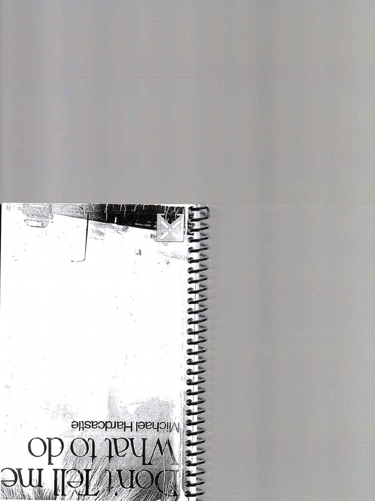 Don't Tell Me What To Do - Michael Hardcastle | PDF