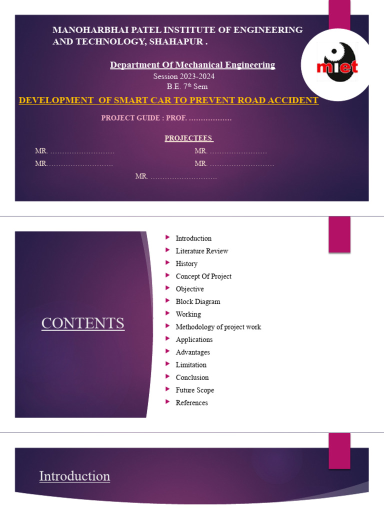 Smart Car New PPT 1 | PDF