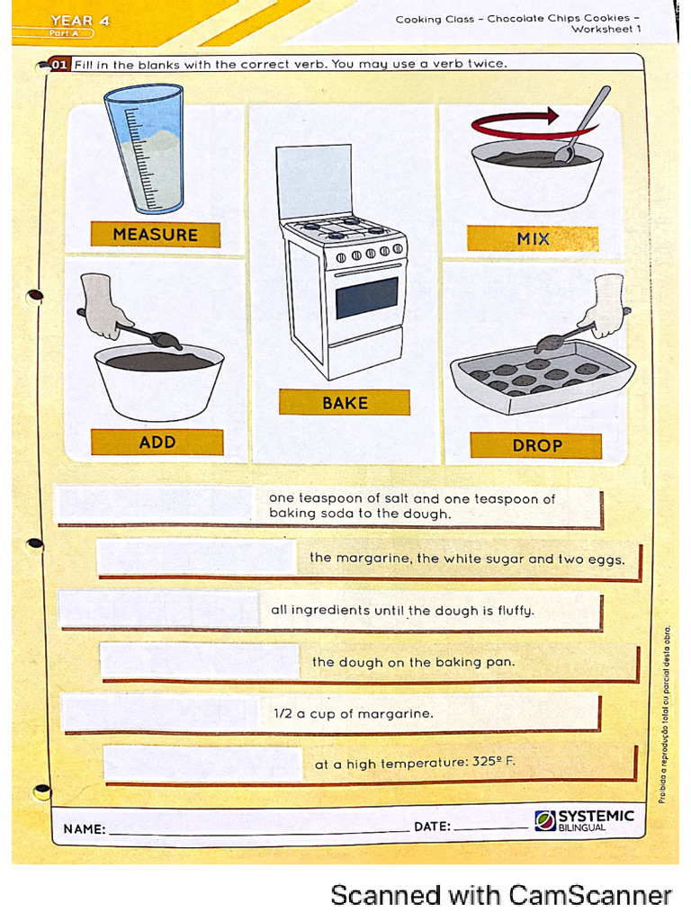 SB Cooking Class - Chocolate Chips Cookies | PDF