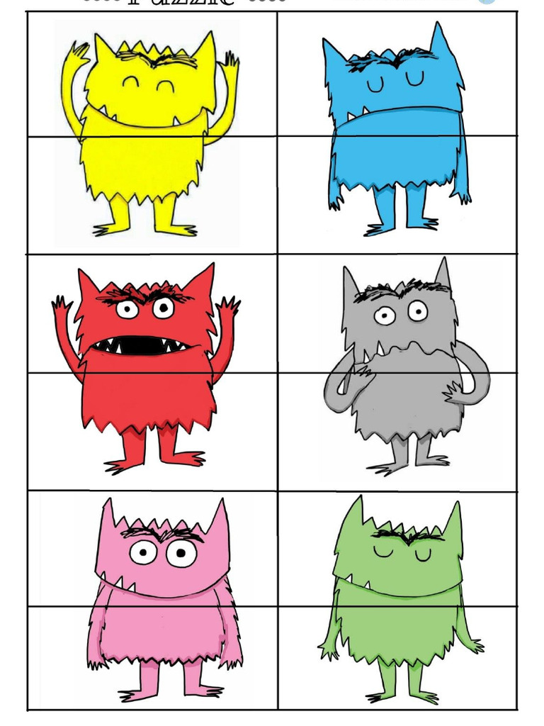 Colour Monsters Dice and Puzzle | PDF