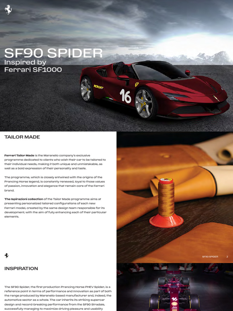 Catálogo SF90 Spider | PDF | Formula One | Luxury Vehicles