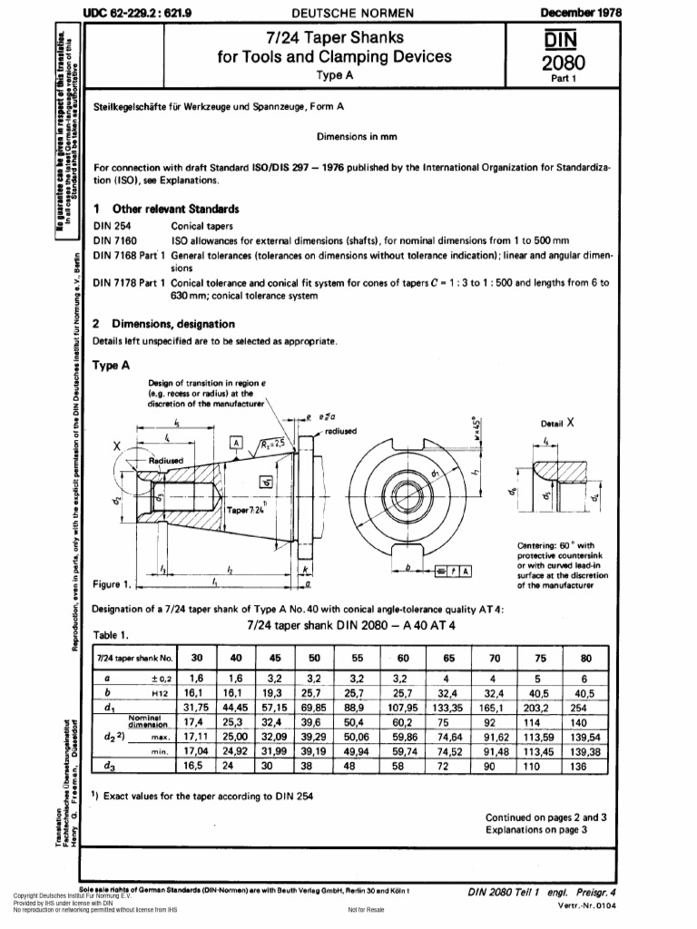 Din 2080-1-1978 | PDF | Engineering Tolerance | Screw