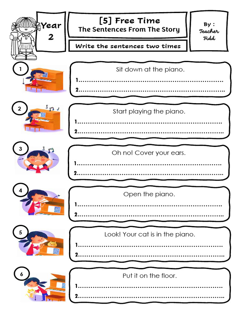 Piano Story Sentences for Kids | PDF