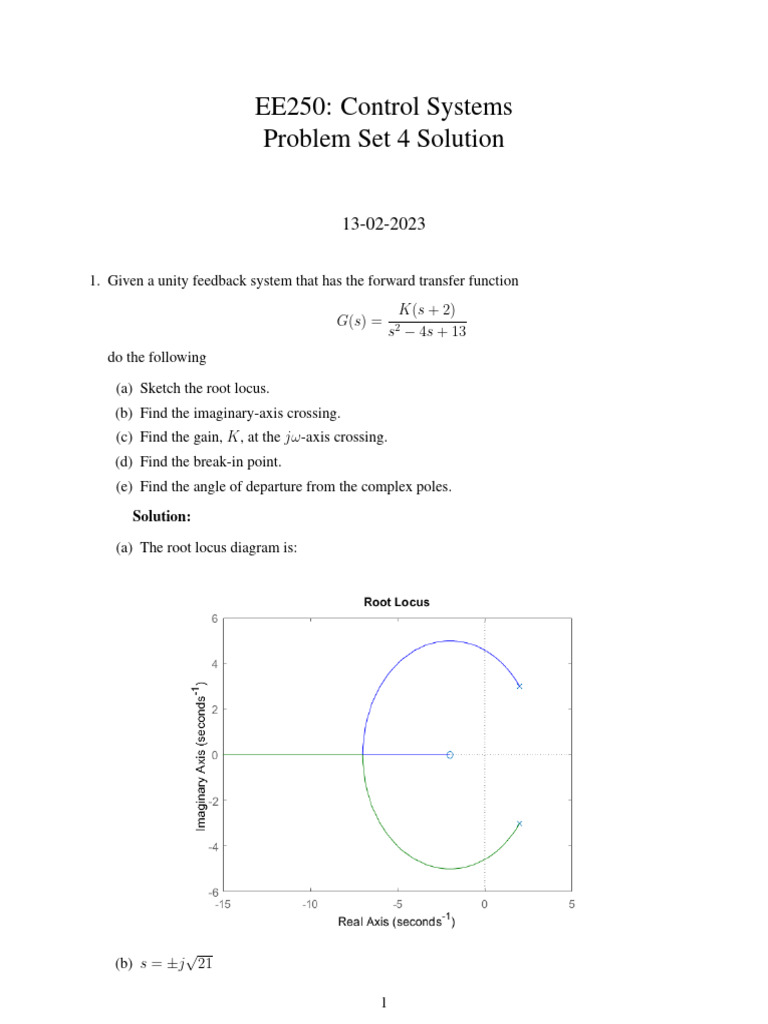 EE250 PS04 Solution | PDF | Mathematics | Systems Theory