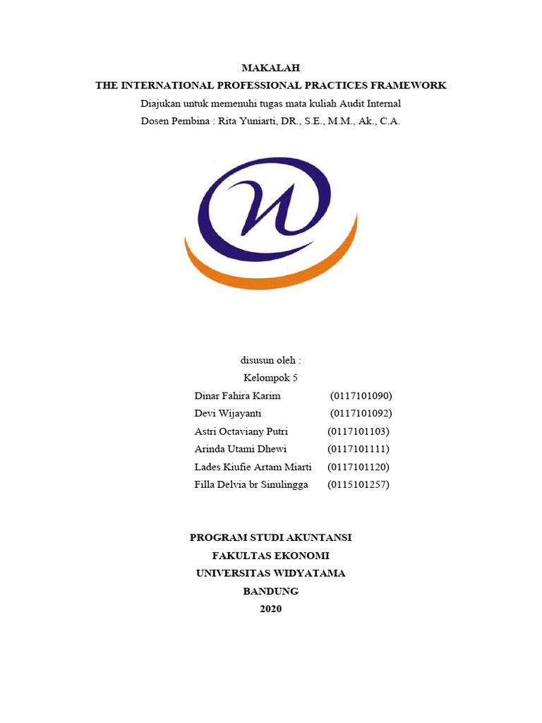 Kerangka Praktik Audit Internal | PDF | Karier & Perkembangan | Bisnis