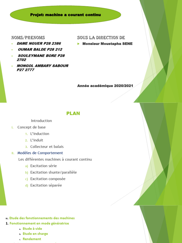 Projet Power Poit1 | PDF | Générateur électrique | Inducteur