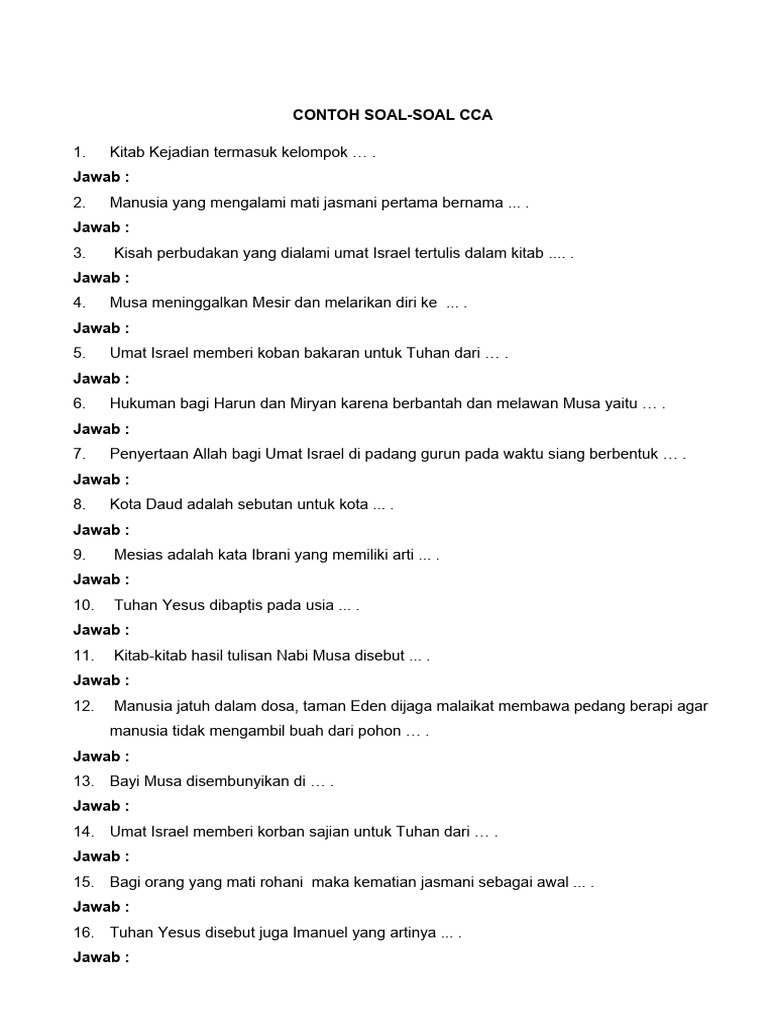 Latihan Soal MCC | PDF