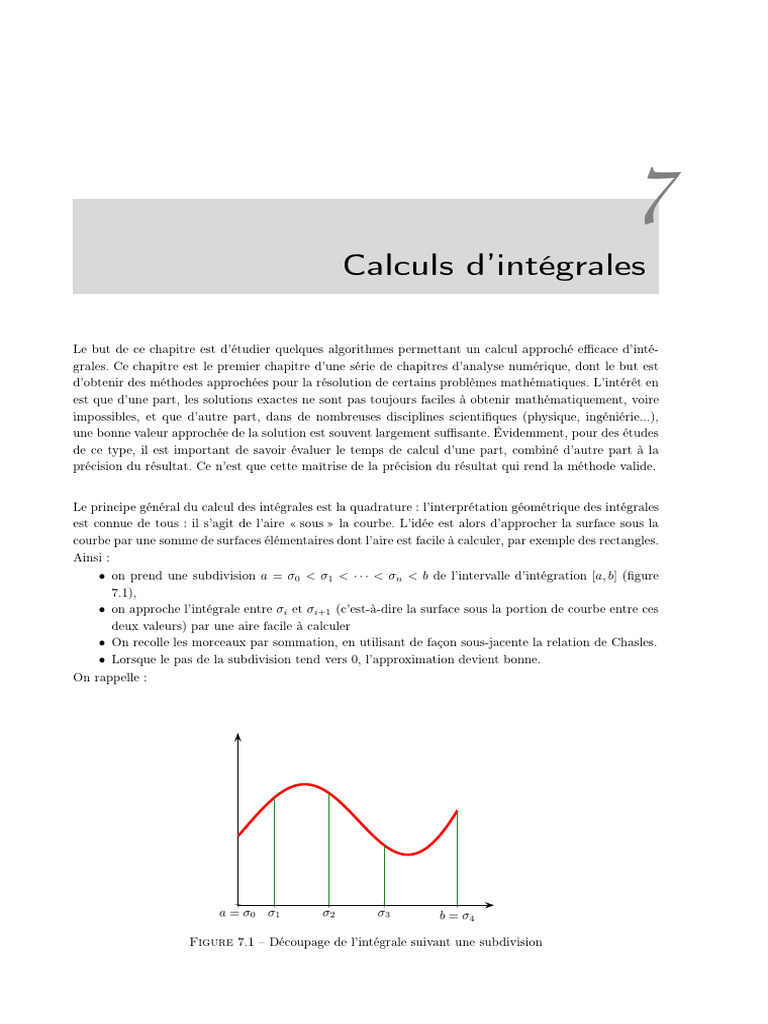 Méthodes Approchées de Calcul d'Intégrales | PDF | Intégral | Zone