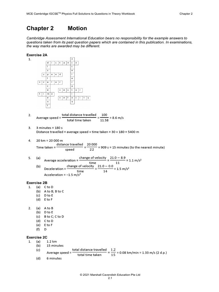 MCE IGCSE Physics TWB C02 - Full Solutions | PDF | Teaching Methods & Materials