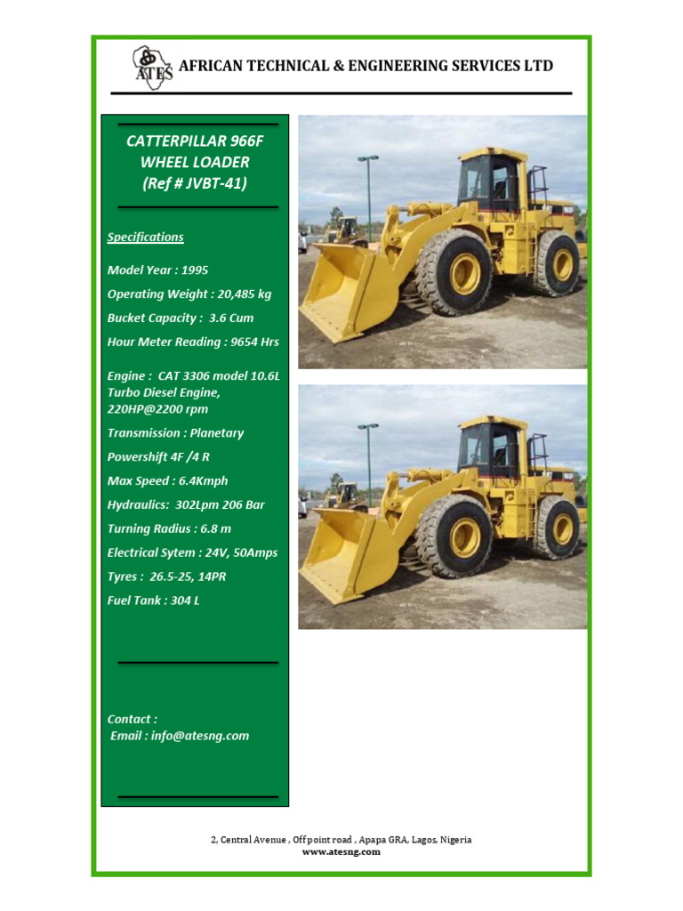 Cat 966F | PDF
