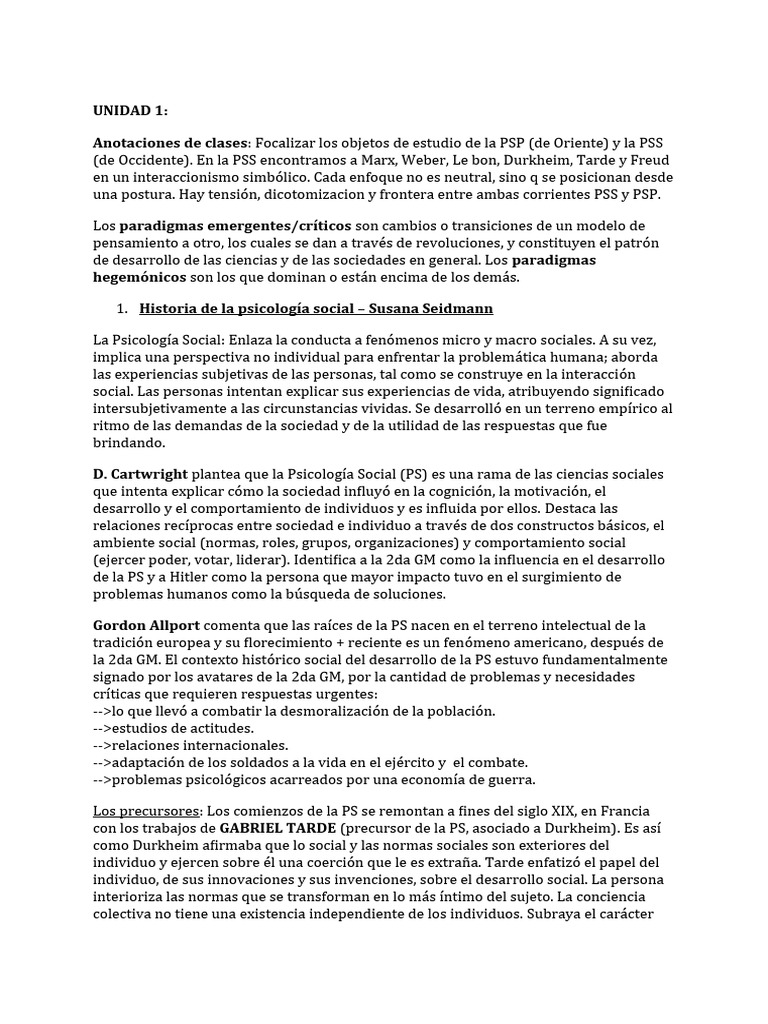 Parcial 1 Psico Social | PDF | Sicología | Libido