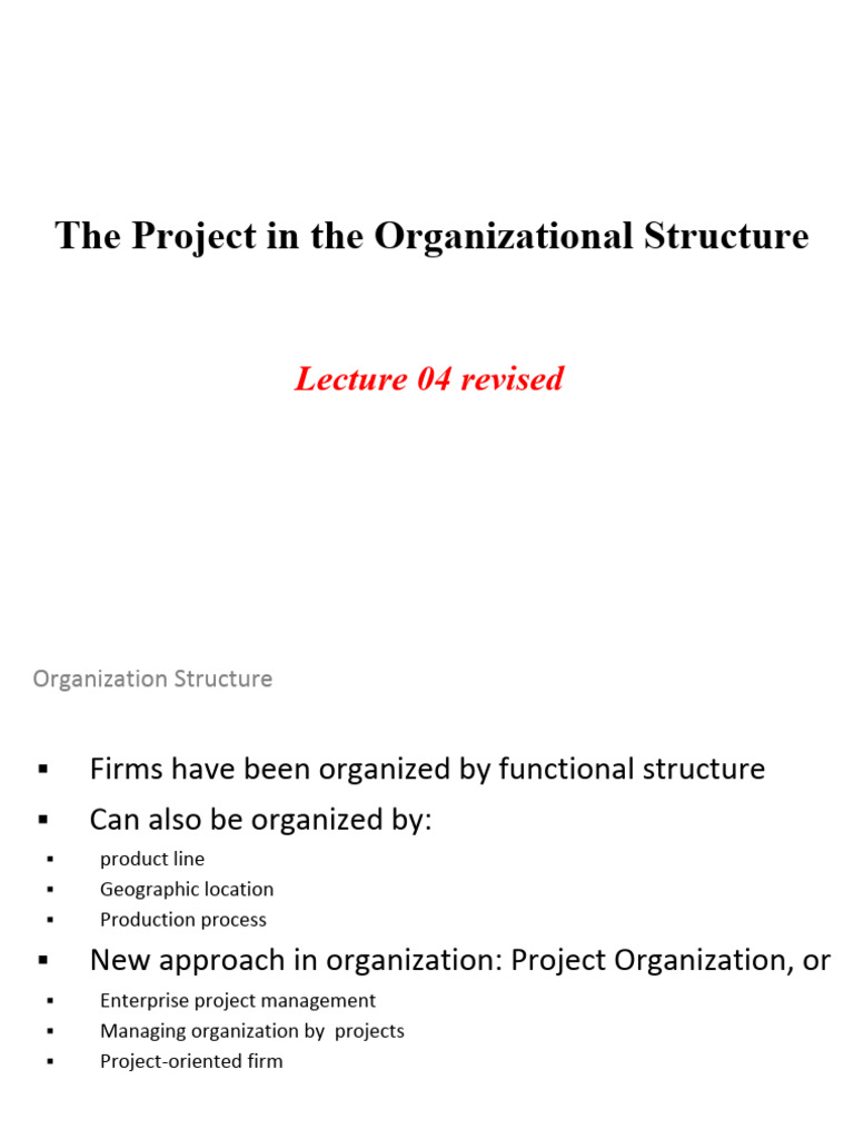 Project Management Structures Guide | PDF