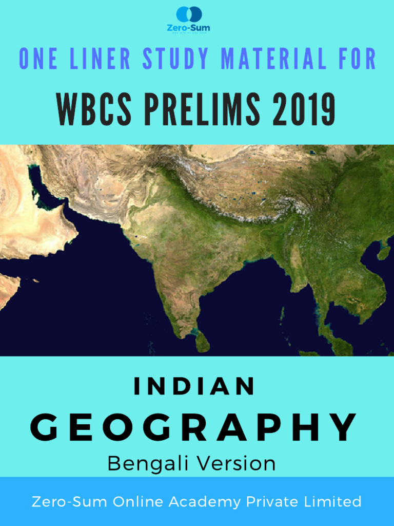 WBCS Indian Geography | PDF