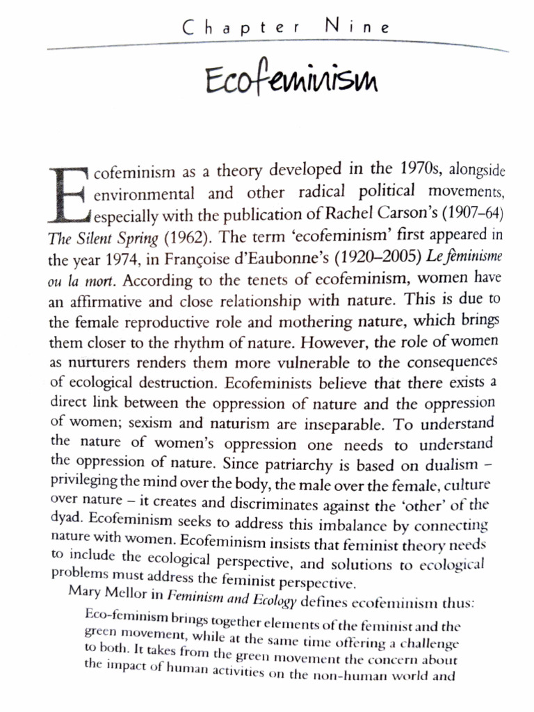 Eco Feminism | PDF | Philosophy | History
