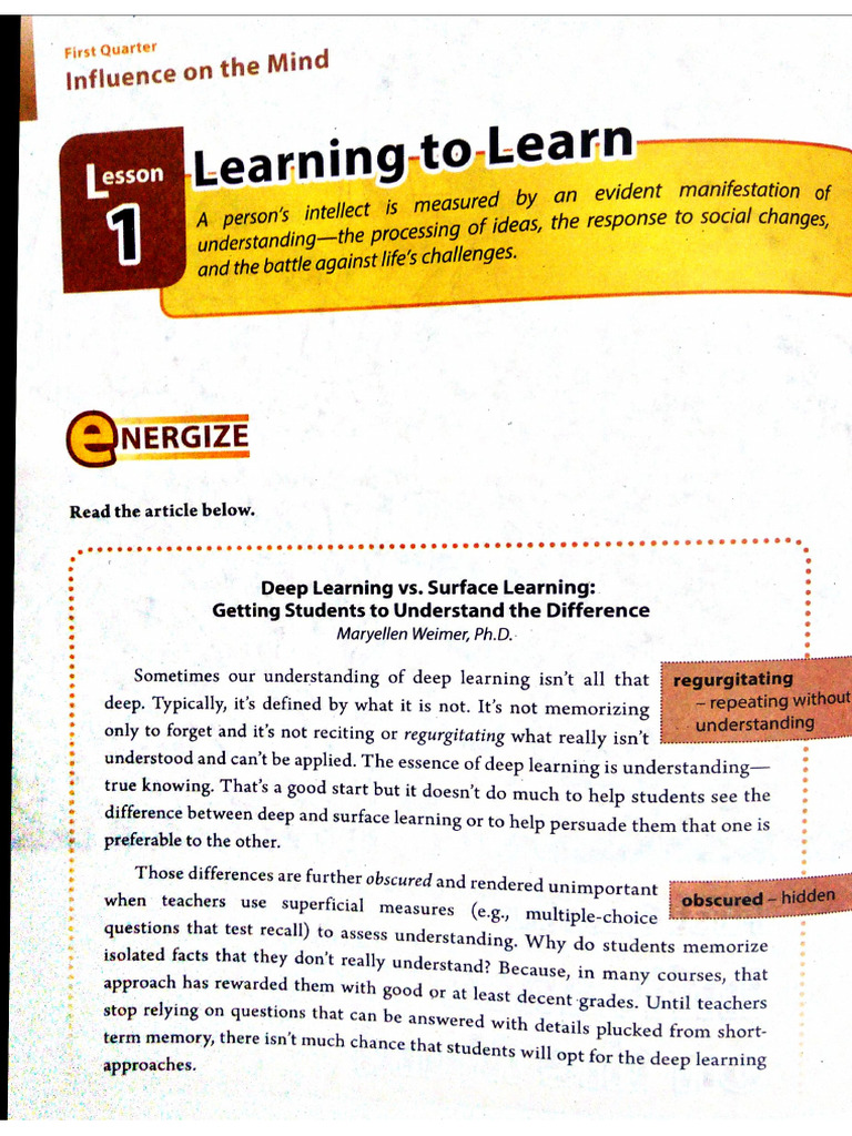 Lesson 1 English 8 | PDF