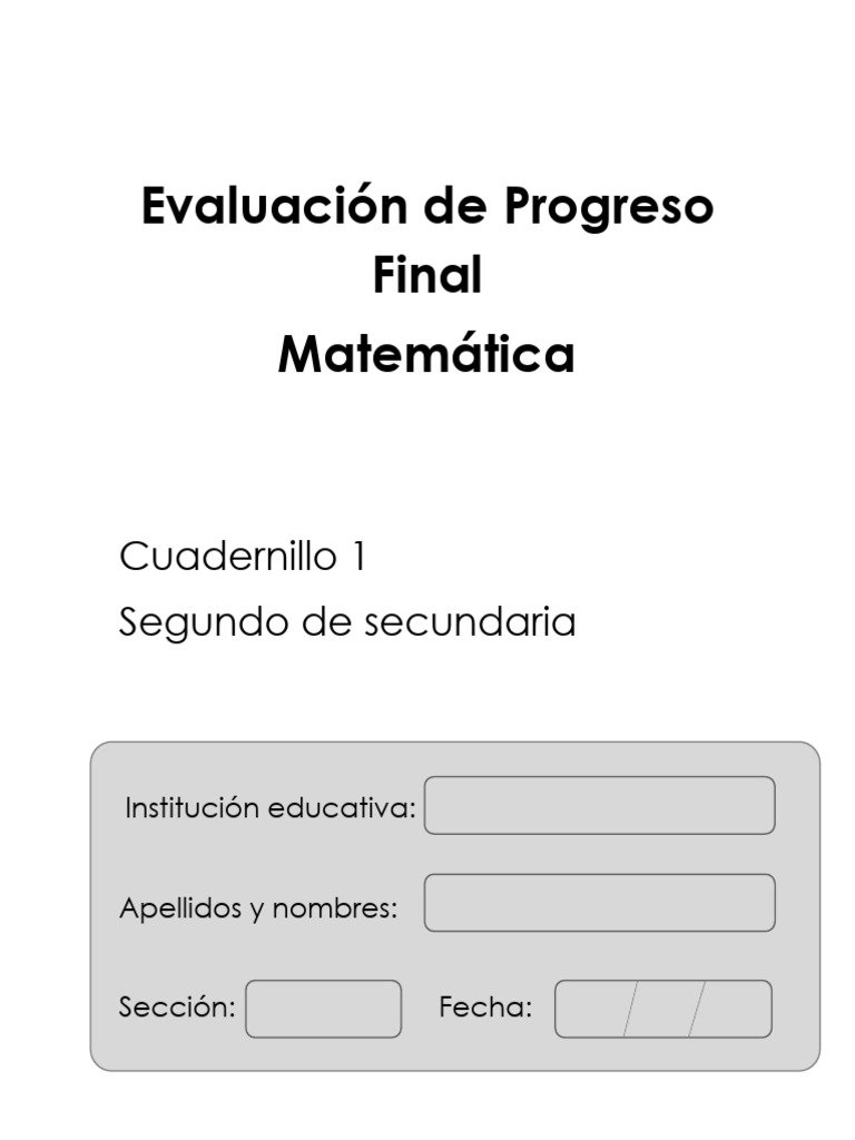 Cuadernillo 1 Matemática 2° Secundaria LSB Ccesa007 | PDF | Agua