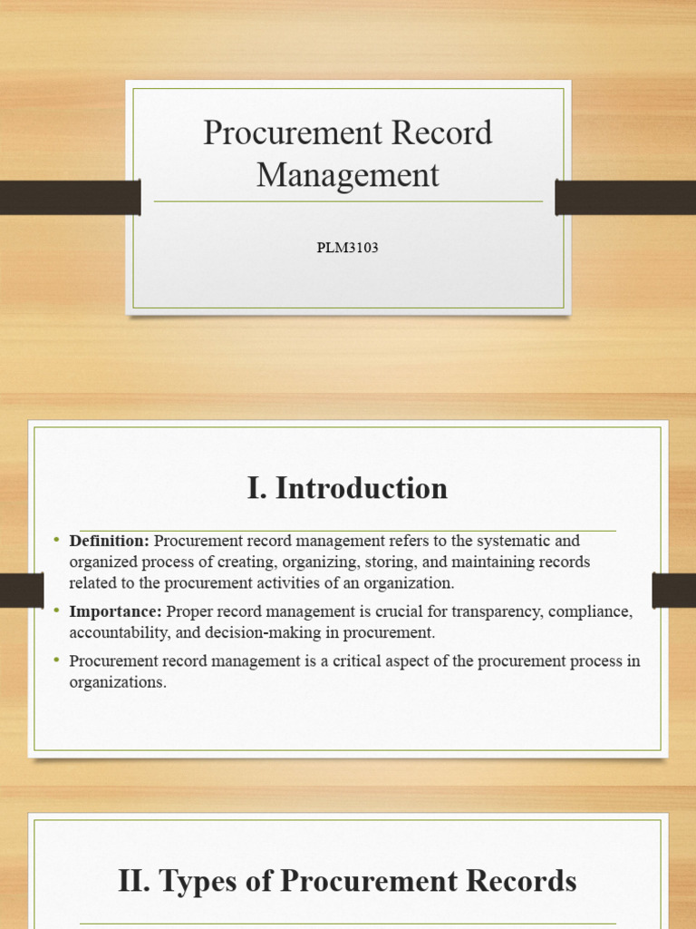 Procurement Record Management | PDF | Records Management | Procurement