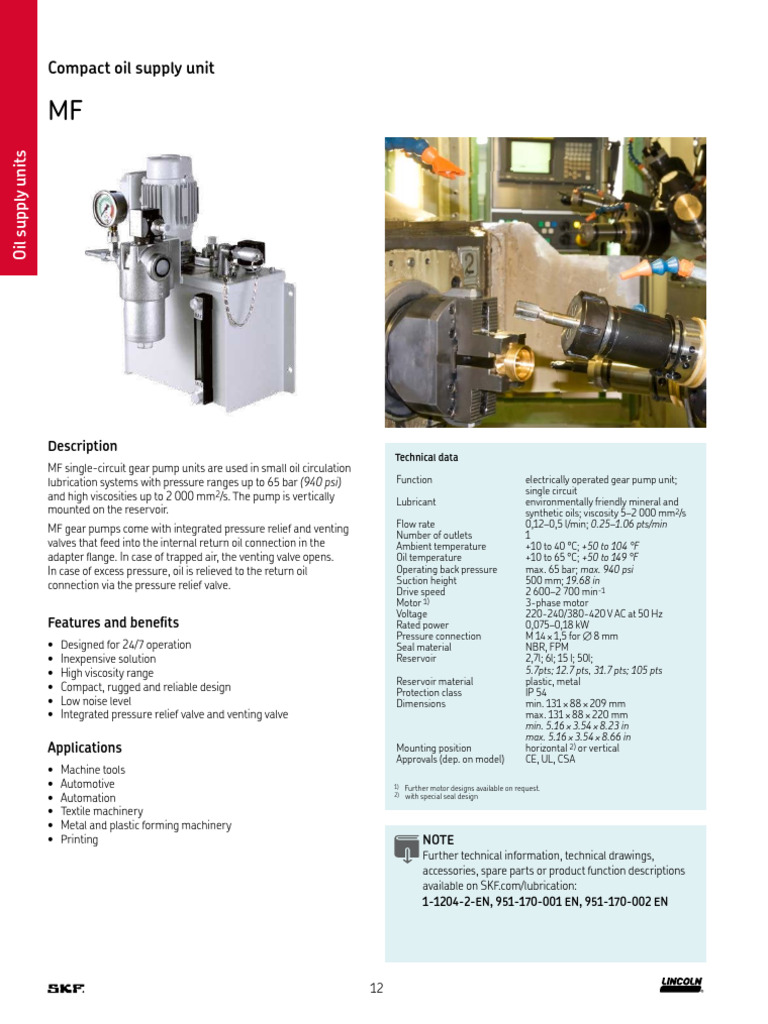 Compact Oil Supply Unit: Description | PDF