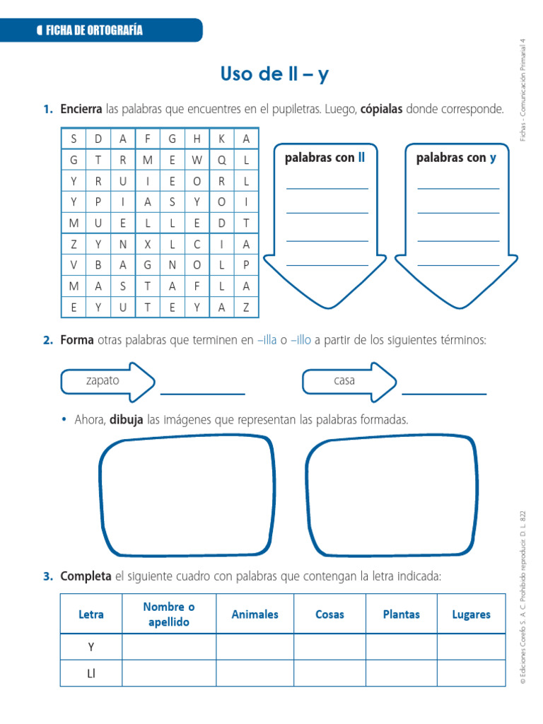 Uso de la ll y y en Primaria | PDF