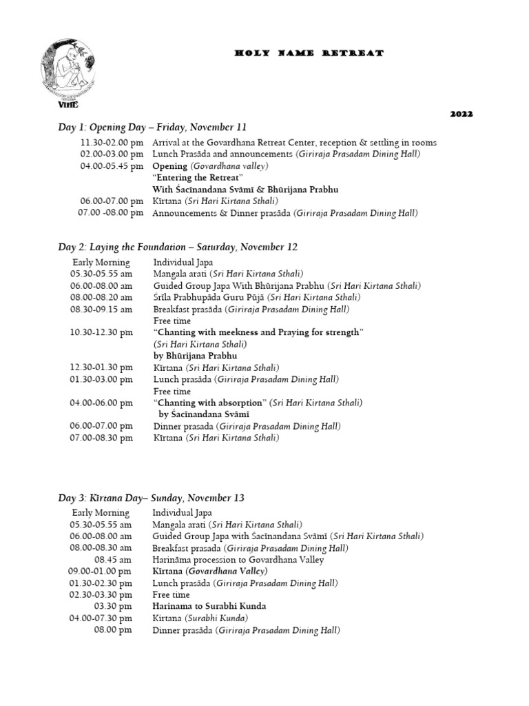 2022 HNR Schedule Final | PDF