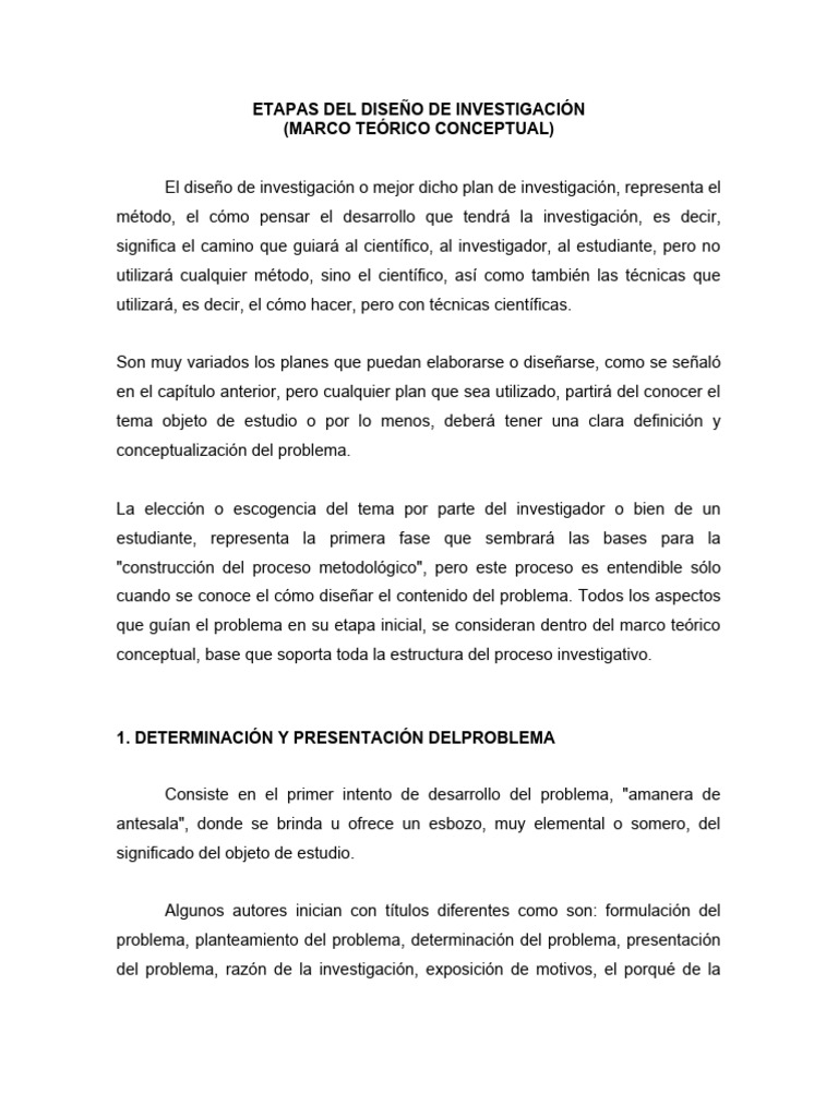 Etapas Del Diseño de Investigacion | PDF