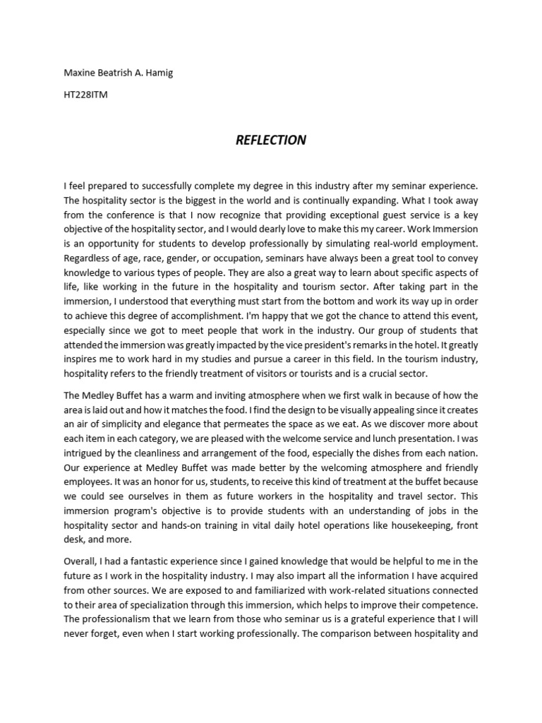 Reflection Paper | PDF