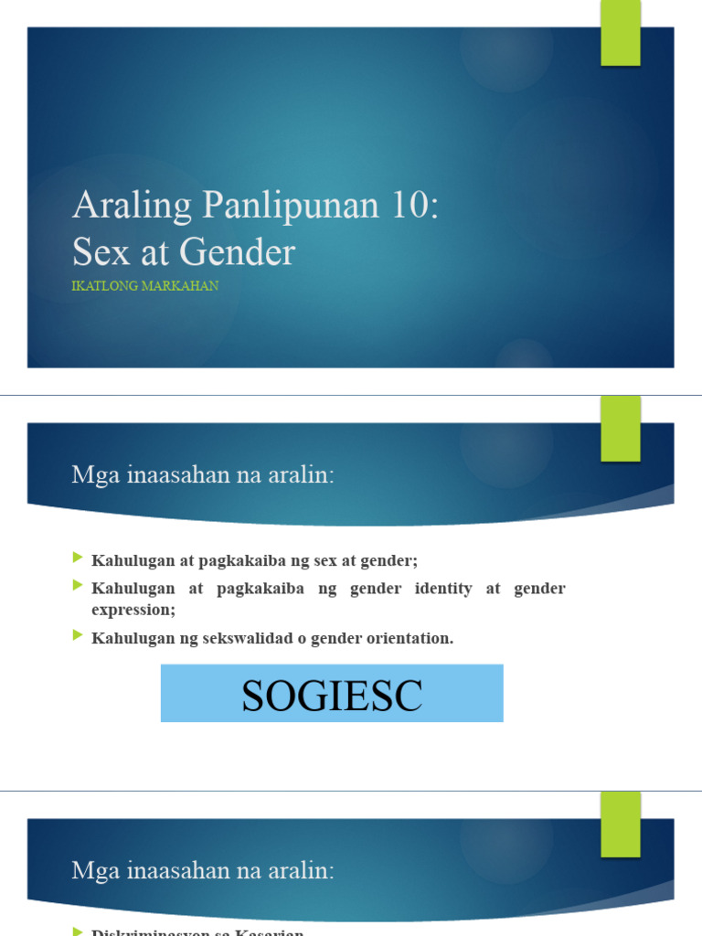 AP 10 3rd QTR Orientation | PDF | Gender Studies | Gender