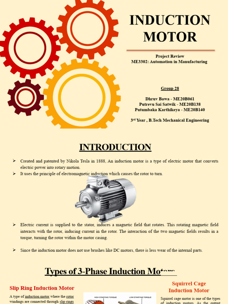 ME3302 Project Induction Motor | PDF | Electric Motor | Heat Treating