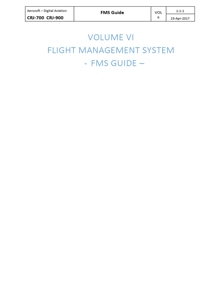 CRJ 700 900 X FMS | PDF