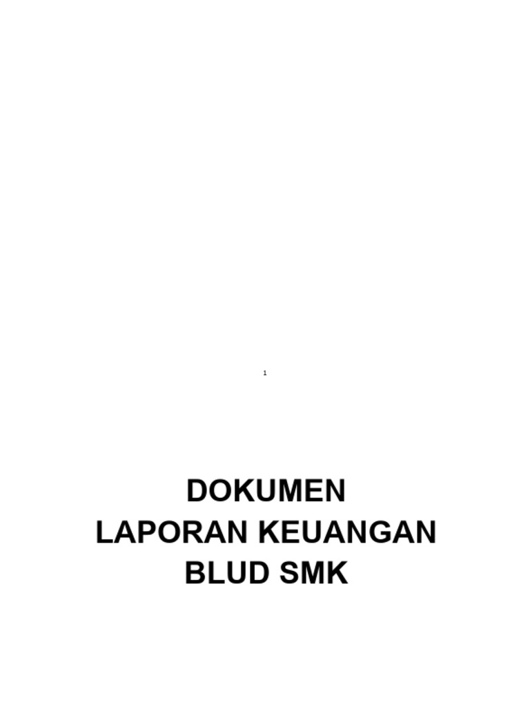 Dokumen Keuangan Blud SMK | PDF