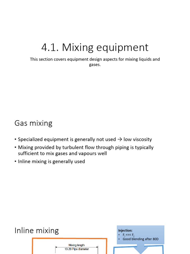 4.1. Mixing Equipment | PDF