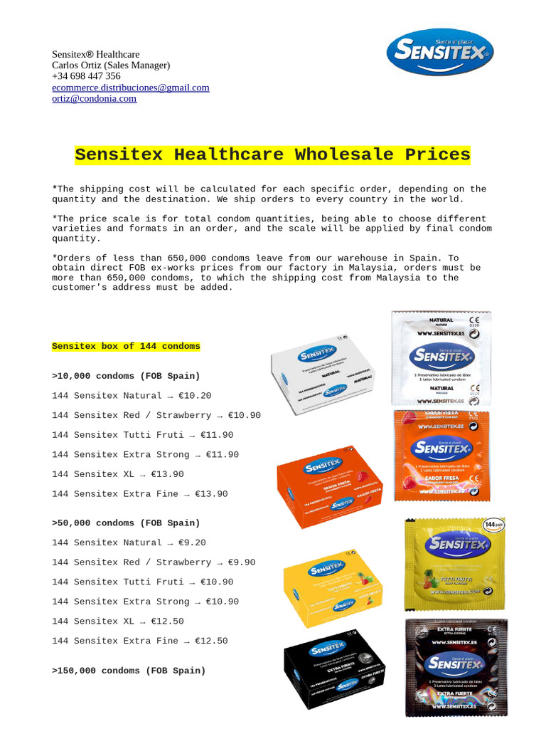 Sensitex Healthcare Wholesale Prices | PDF