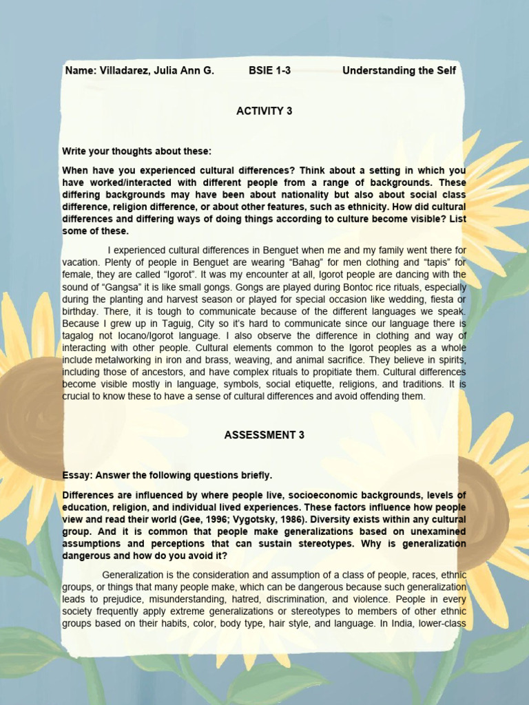 Villadarez, Julia Ann G. - BSIE 1-3 - Activity 3-UTS | PDF